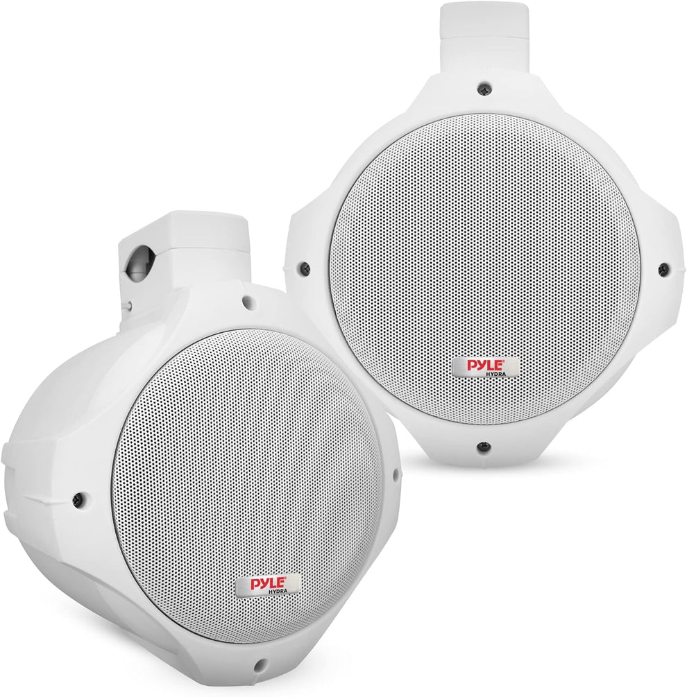 Pyle PLMRB85 8 Inch 600W 2-Way Marine Wake Board Tower Pod Speakers (P ...